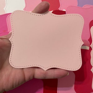 Valentines Premade Top Note Shapes From Stampin up Die Cut Shapes ...
