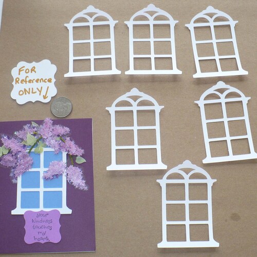 White Rounded Top Window Frame for Cards Die Cut Pieces Shapes - Etsy