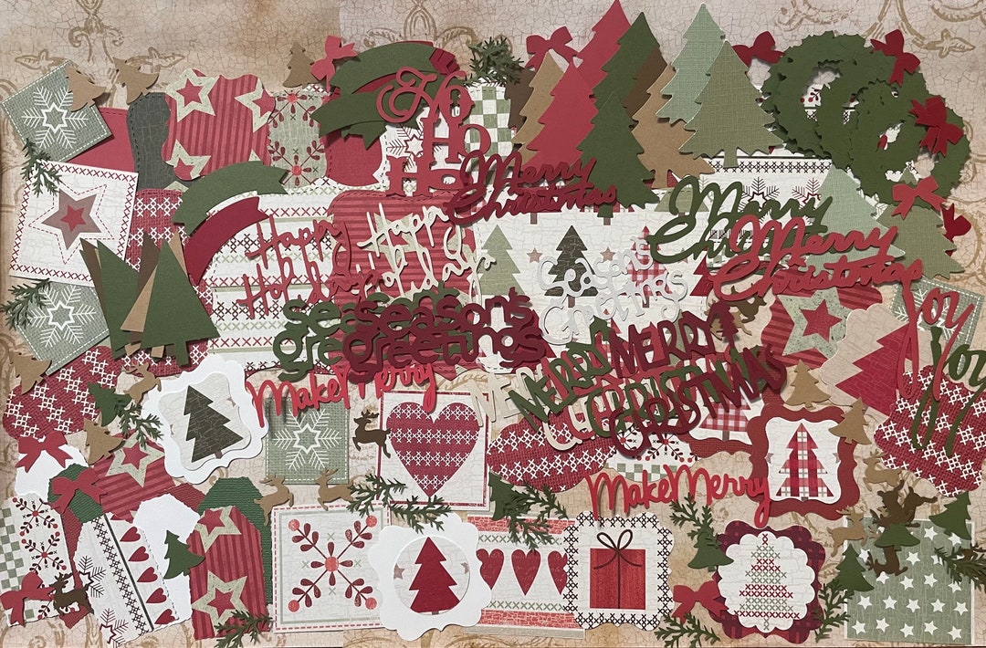 Top Note Die Cut Words Assorted Shapes Made Using Christmas - Etsy