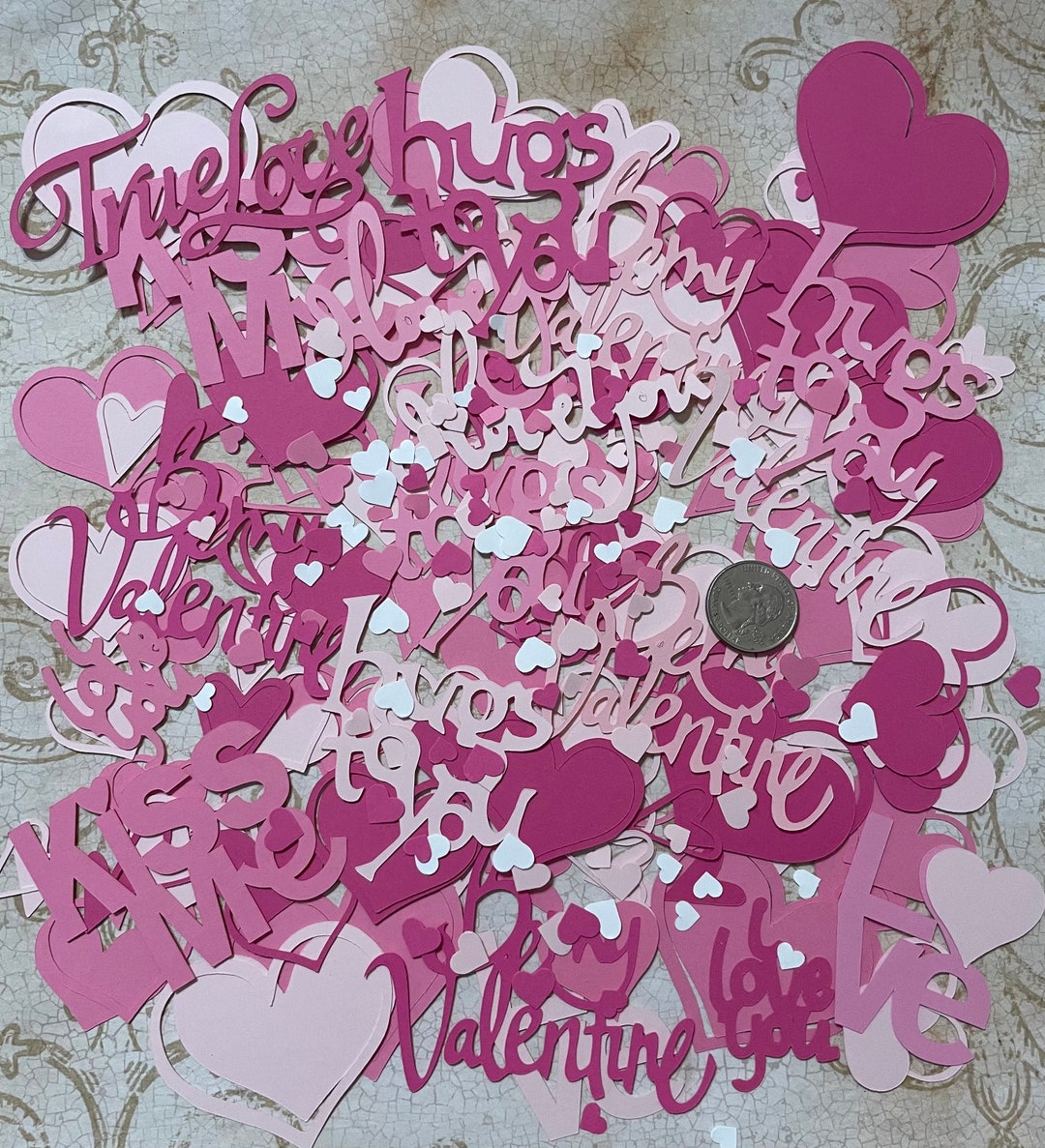 Happy Valentines Day Die Cuts Word Shapes Made Using Valentines Day ...