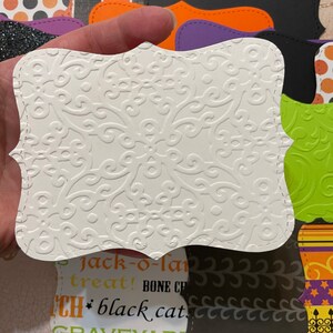 Cardstock Paper Bracket Note Shapes Halloween Memory Prints for Crafts ...