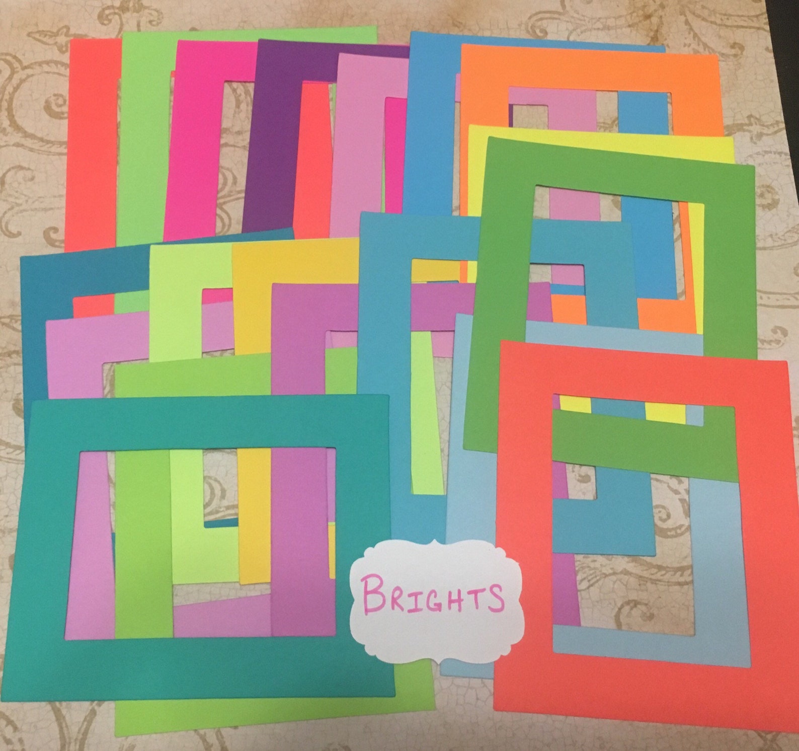 Choose Colors Frames Die Cuts Cardstock Made From a Die Great for DIY ...