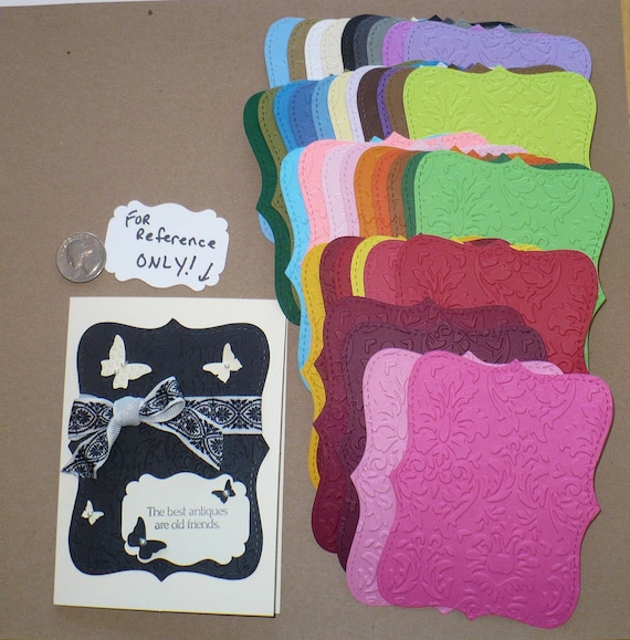 50 Embossed Top Note Shapes From Stampin up Die Cut Pieces | Etsy