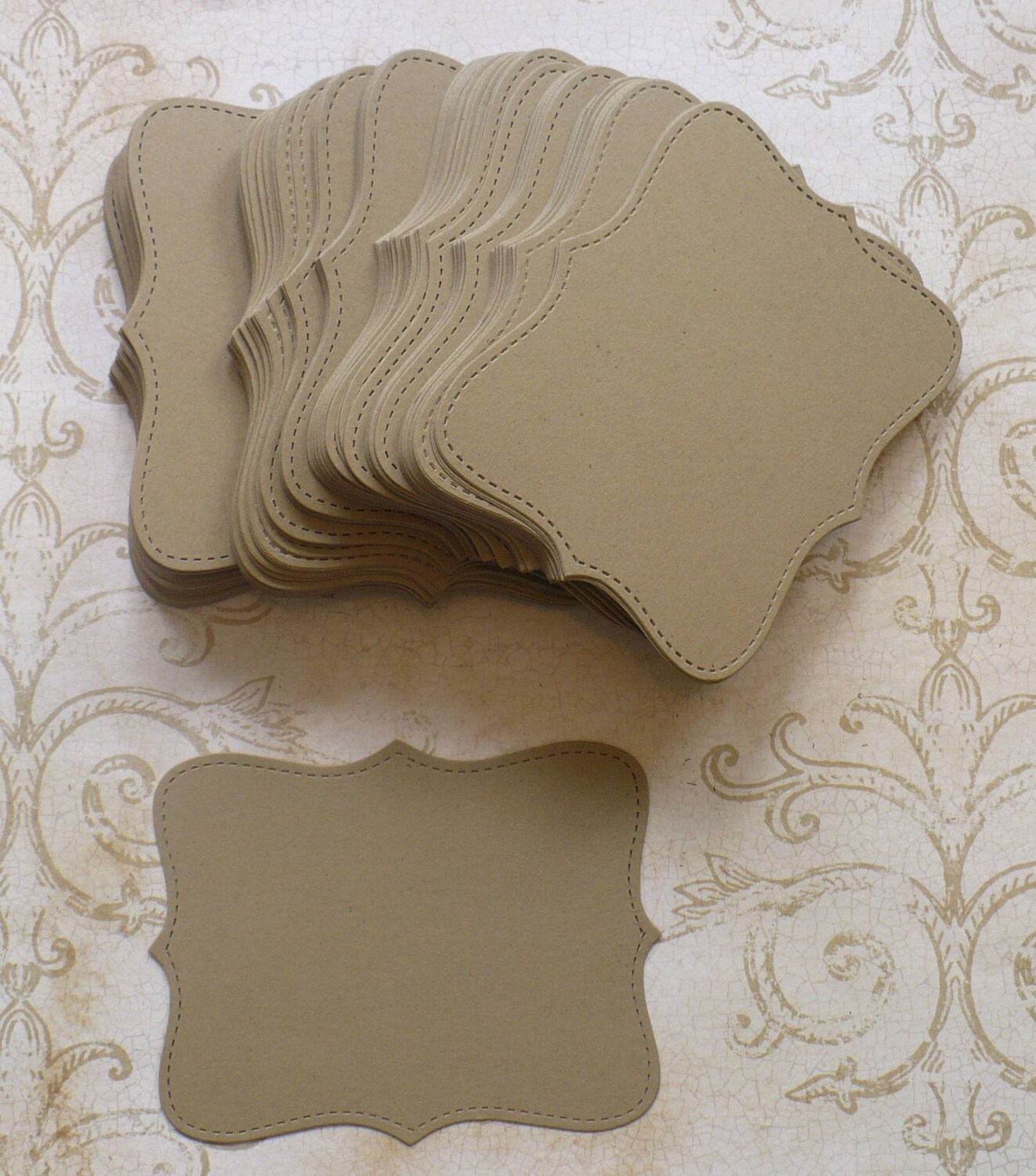 50 Stampin up Top Notes Die Cut Shape / Pieces Kraft - Etsy