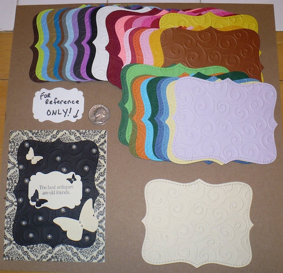 50 Embossed Top Note Shapes From Stampin up Die Cut Pieces - Etsy