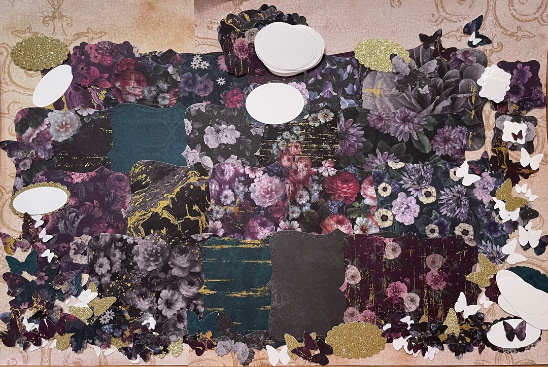 Note Shapes Made Using Prints Cardstock Paper Flower Punched Shapes for ...