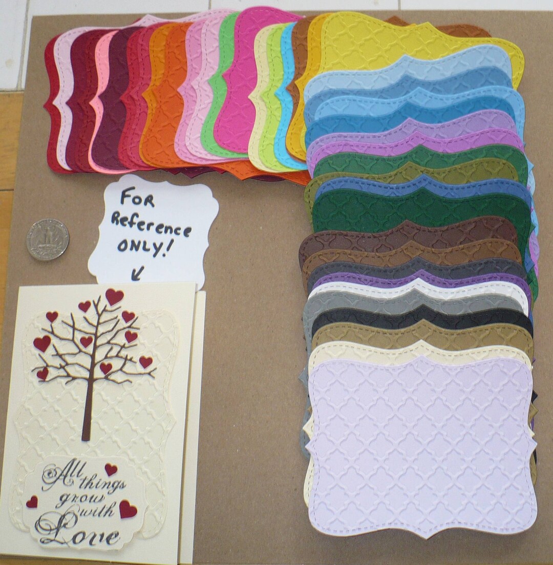 50 Embossed Bracket Note Shapes Die Cut Pieces Made From Rainbow Colors ...