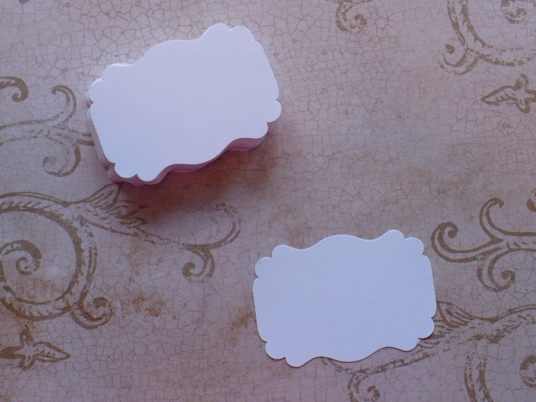 White Label Punchies Shapes Die Cut Pieces Cardstock Great for Stamping ...