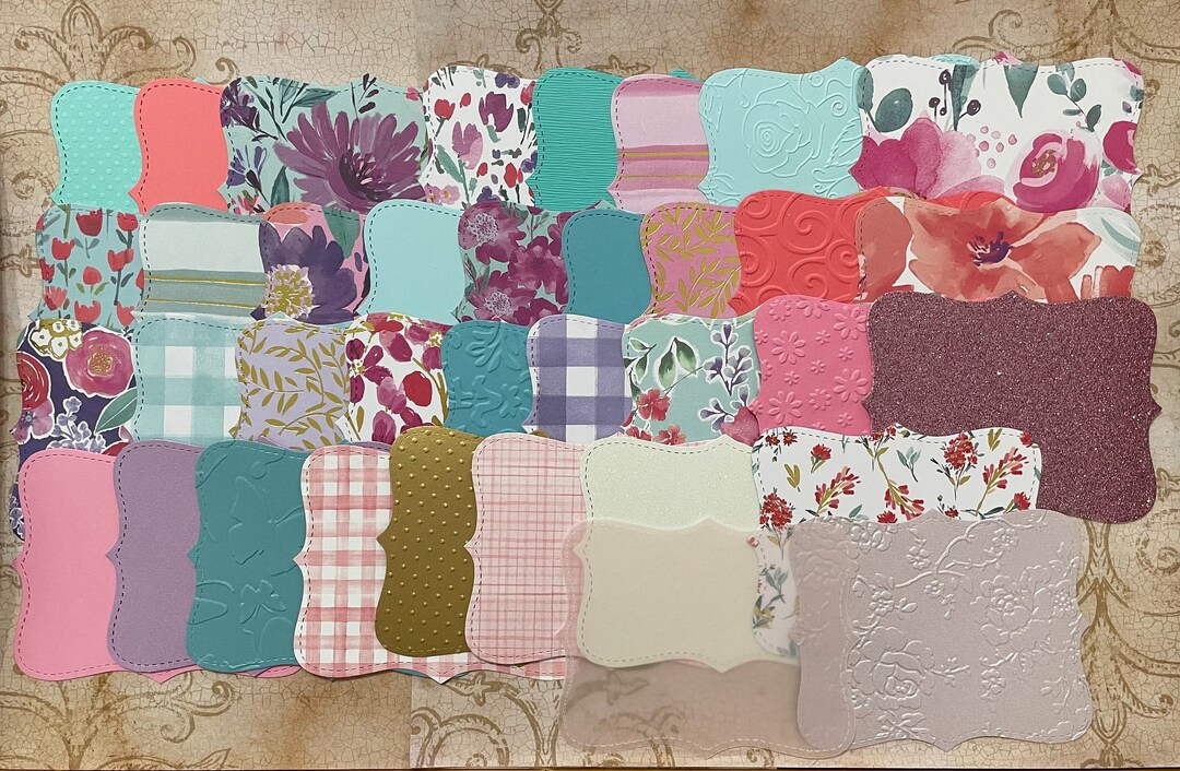 Note Bracket Shapes Die Cut Pieces From Assorted Colors Prints Some ...