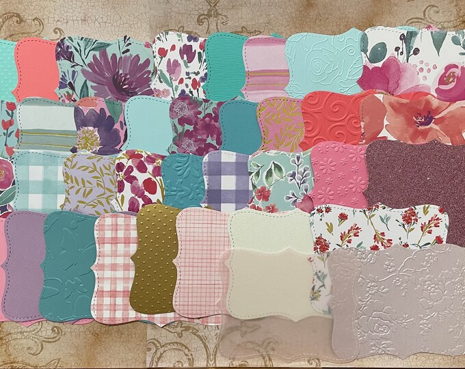 Note Bracket Shapes Die Cut Pieces From Assorted Colors Prints Some ...