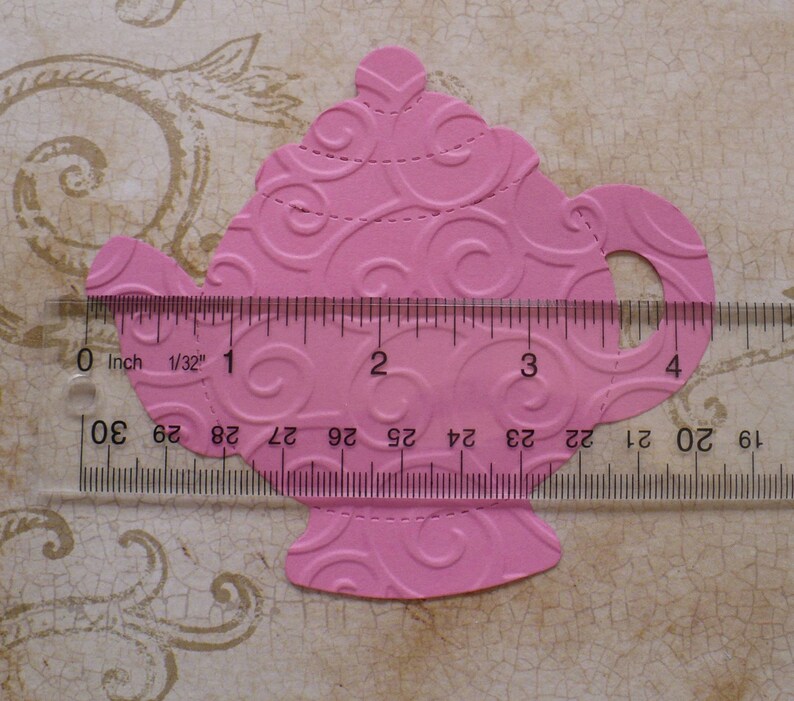 10 Embossed Teapots Die Cut Pieces Made From Sizzix Die Cut - Etsy