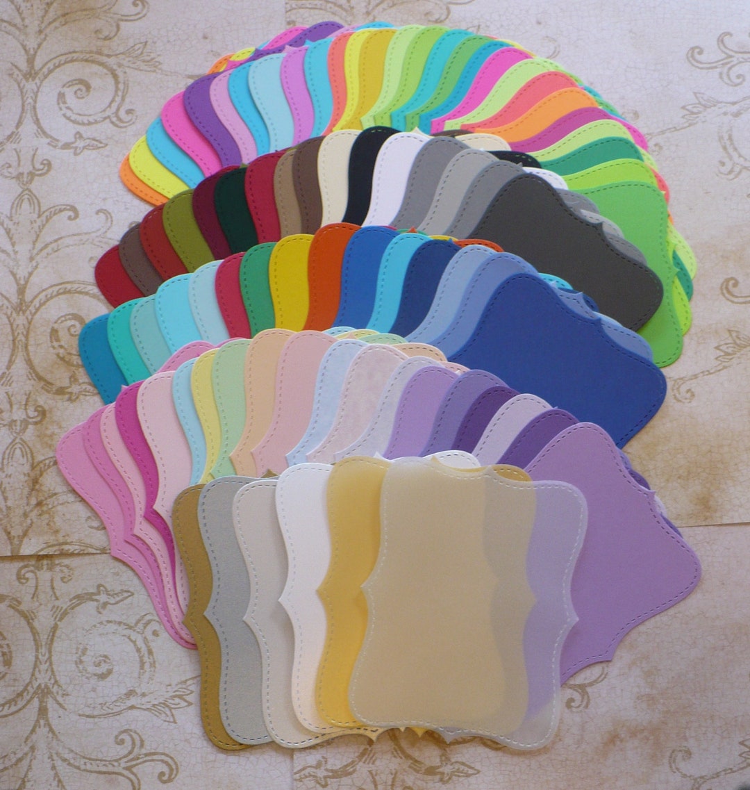 80 Bracket Note Shapes From Craft Card Decorating Bracket Die Cut ...