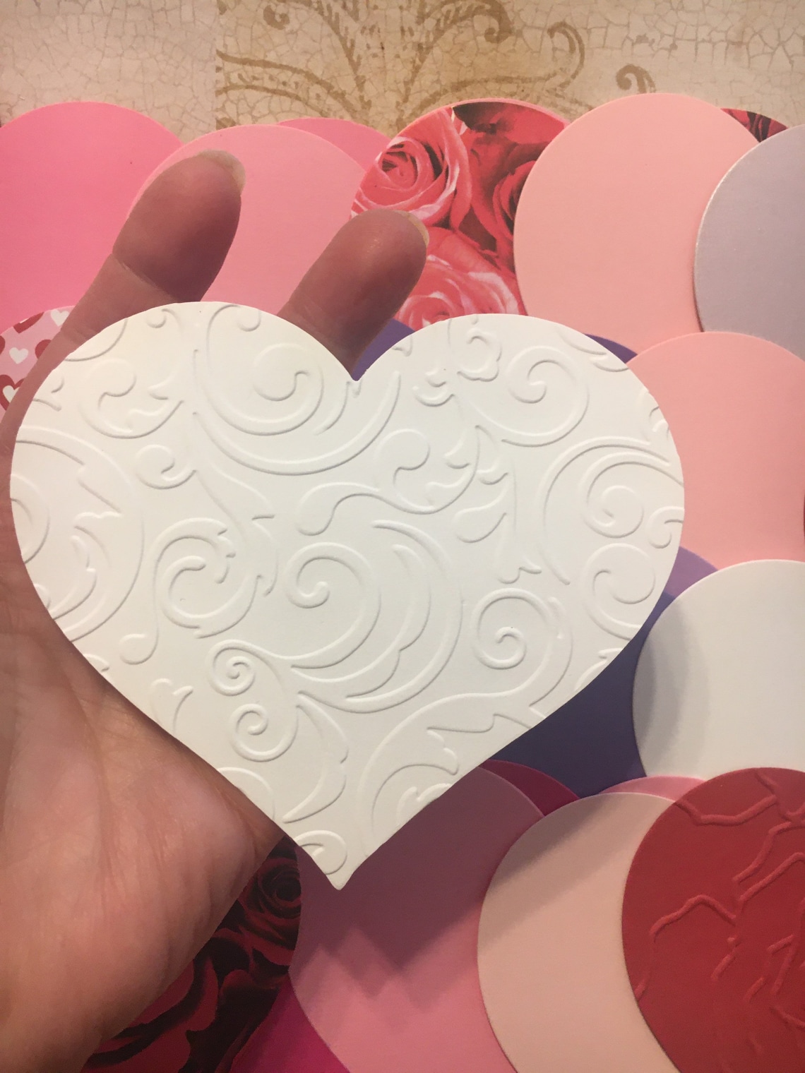 Heart Shape Die Cuts Made From Cardstock Paper for Valentines Diy Card ...