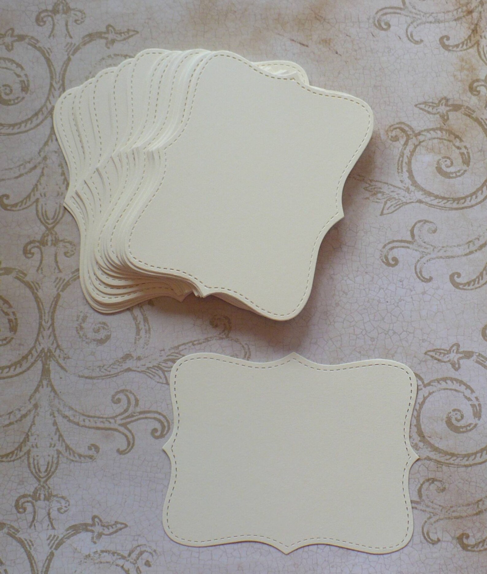 100 Stampin up Top Notes Die Cut Shape Pieces Cream - Etsy