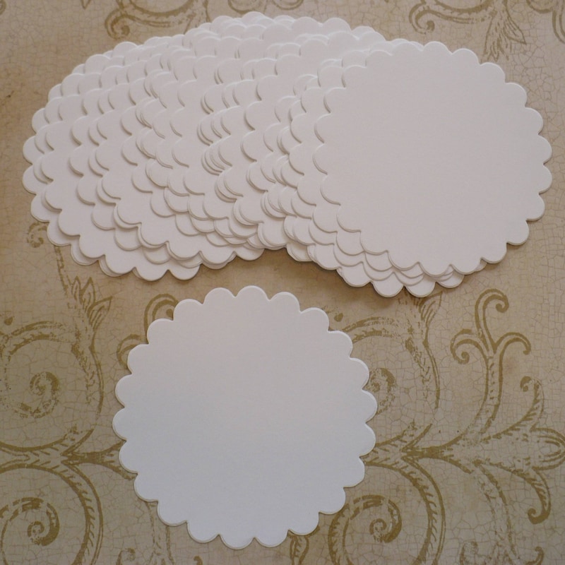 Scalloped Labels - Etsy