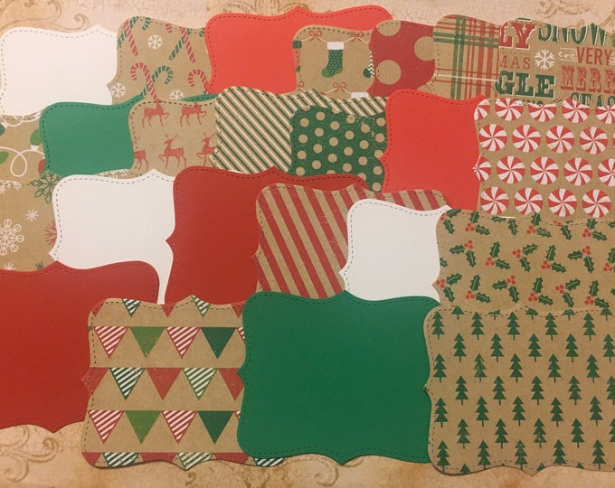 Stampin UP Top Note Shapes Made Using Christmas Print Cardstock for ...