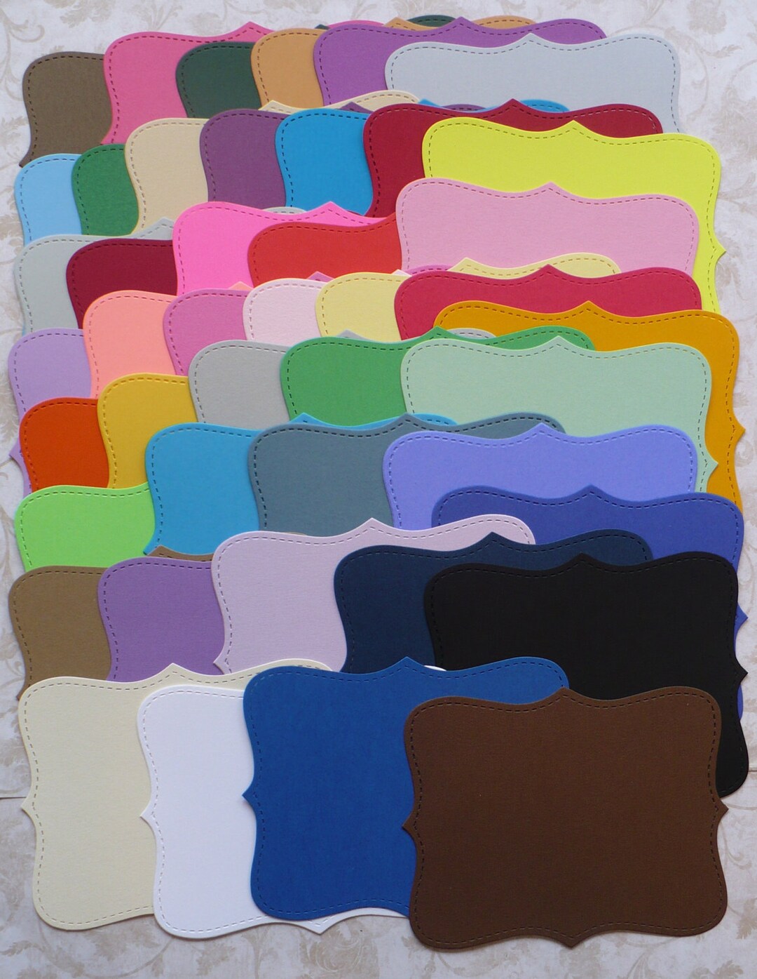 50 Note Shapes Die Cut Pieces Made From Assorted Rainbow Colors of ...