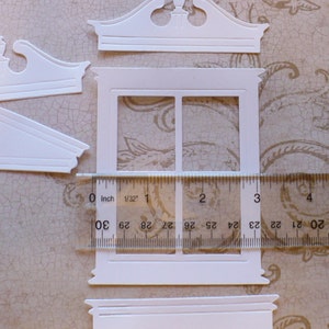6 White Sizzix Tim Holtz 4 Pane Window Frame Plus Pediment Toppers and ...