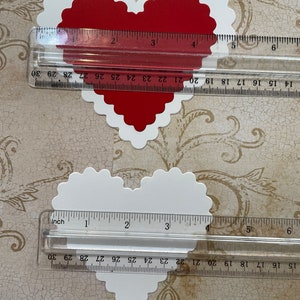 Scallop Heart Shapes Layering Hearts Valentines Red or Pink Colors ...