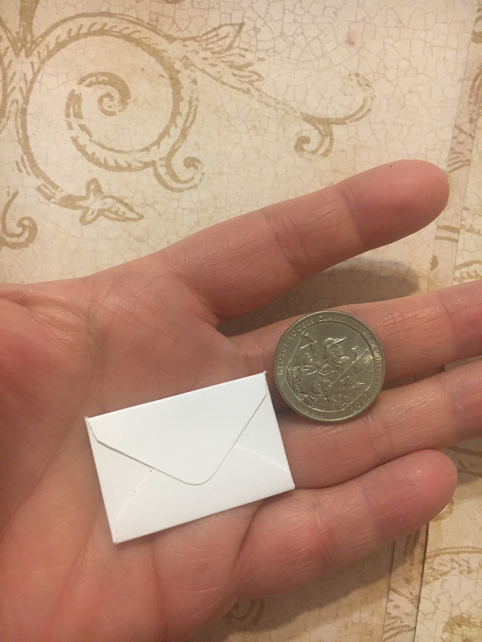 50 DIY Tiny Fold up Cardstock Paper Envelopes Punched Pieces Shapes ...