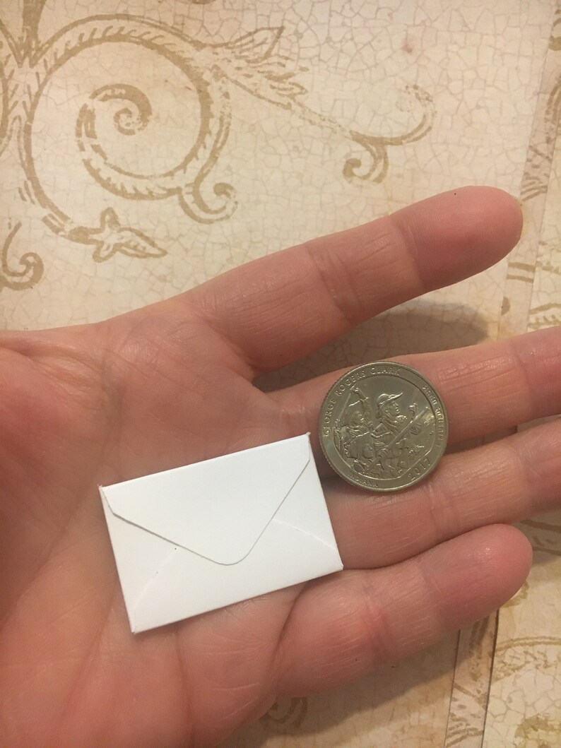 50 DIY Tiny Fold up Cardstock Paper Envelopes Punched Pieces - Etsy