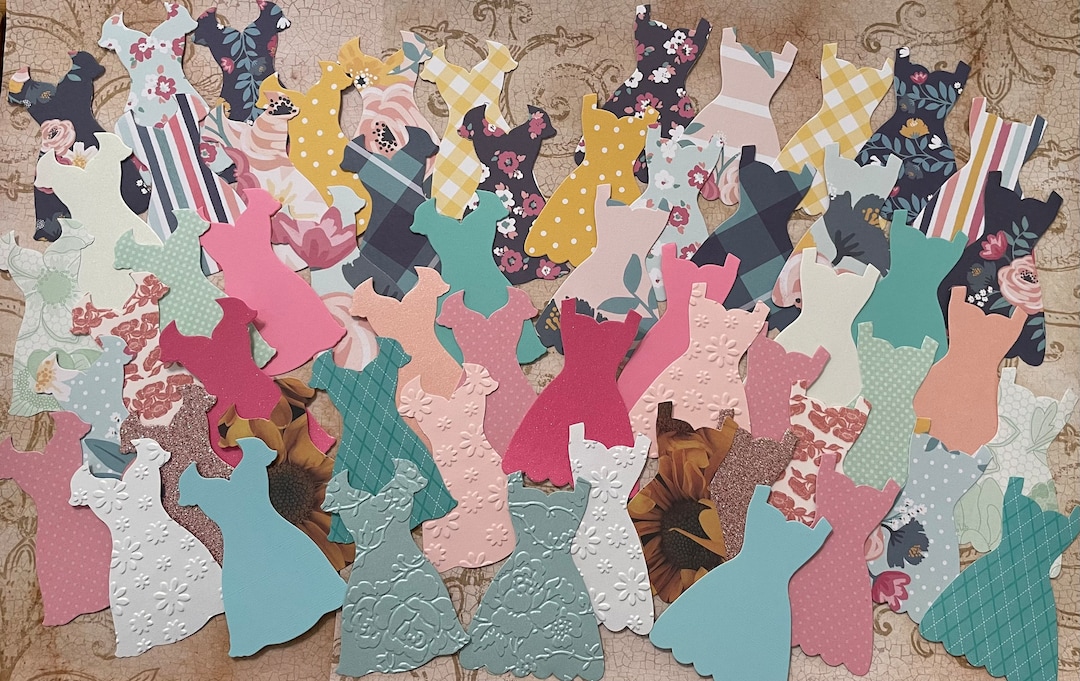 Stampin up Dress up Paper Piecing Shapes Die Cuts From Prints Cardstock ...