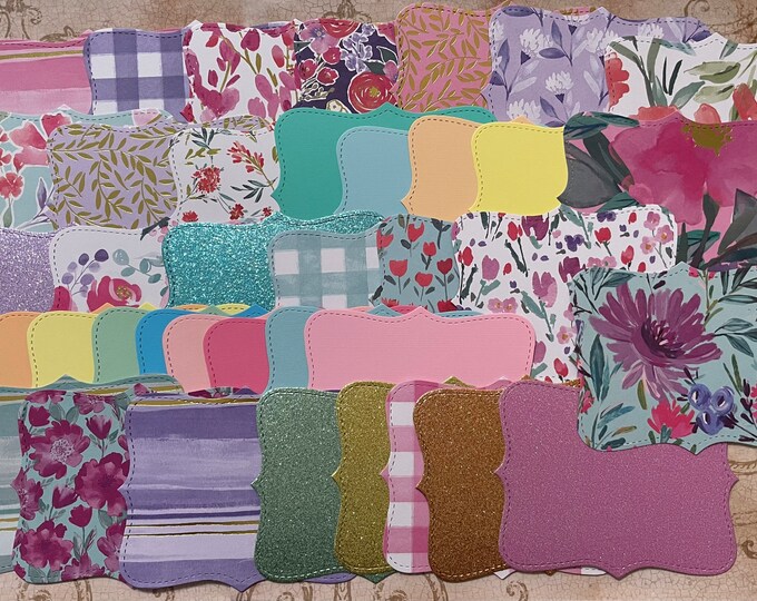 Note Shapes Die Cut Pieces From Assorted Colors Prints Cardstock for ...