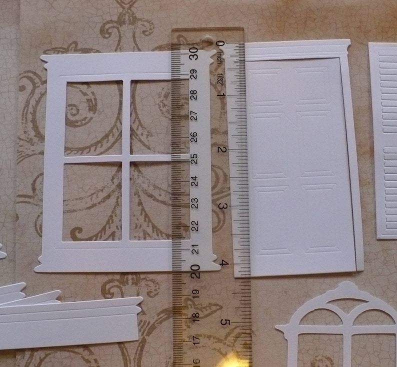 White Cardstock Die Cuts Assortment Set of Window Die Cuts | Etsy
