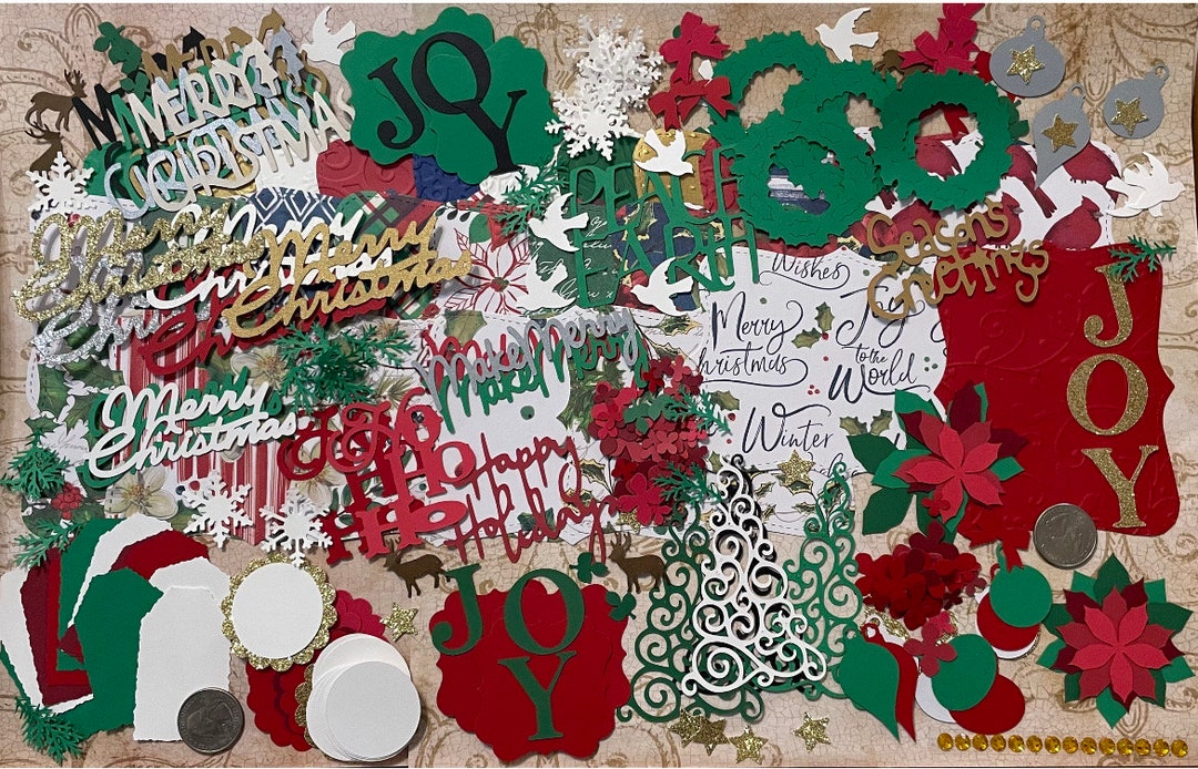 Top Note Die Cut Words Assorted Shapes Made Using Christmas - Etsy
