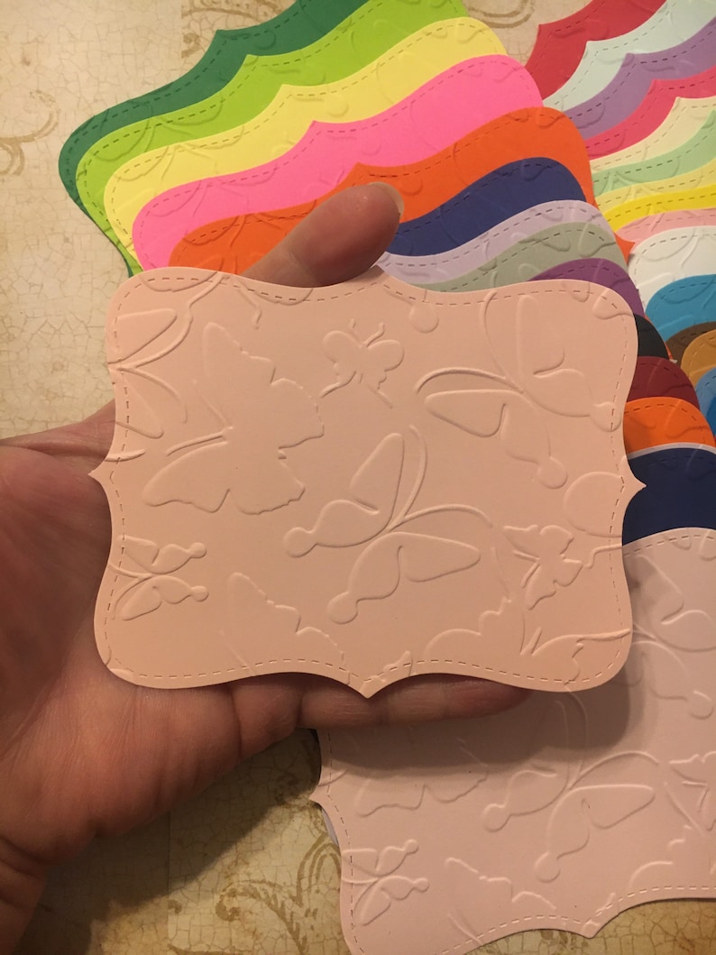 50 Embossed Top Note Shapes From Stampin up Die Butterfly - Etsy