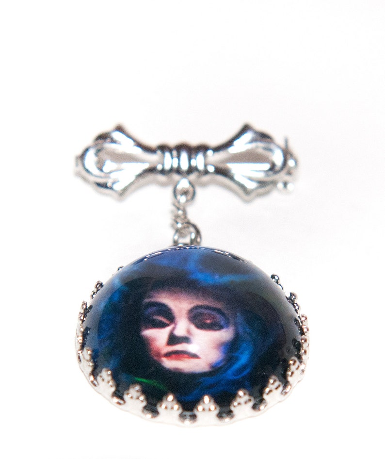 Madame Leota Crystal Ball Illusion 3D Domed Brooch Pin Haunted - Etsy