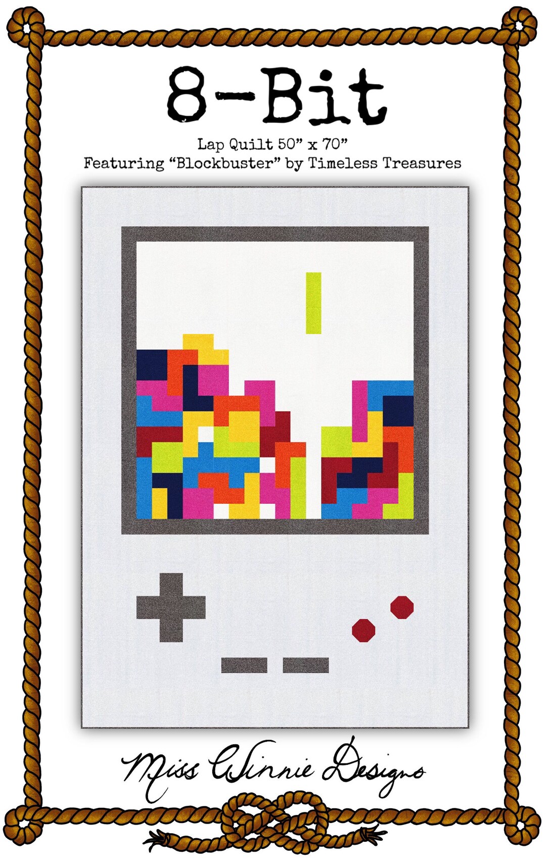 8-bit Lap Quilt Digital Pattern - Etsy