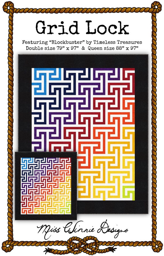 Grid Lock Quilt Pattern Download | Etsy