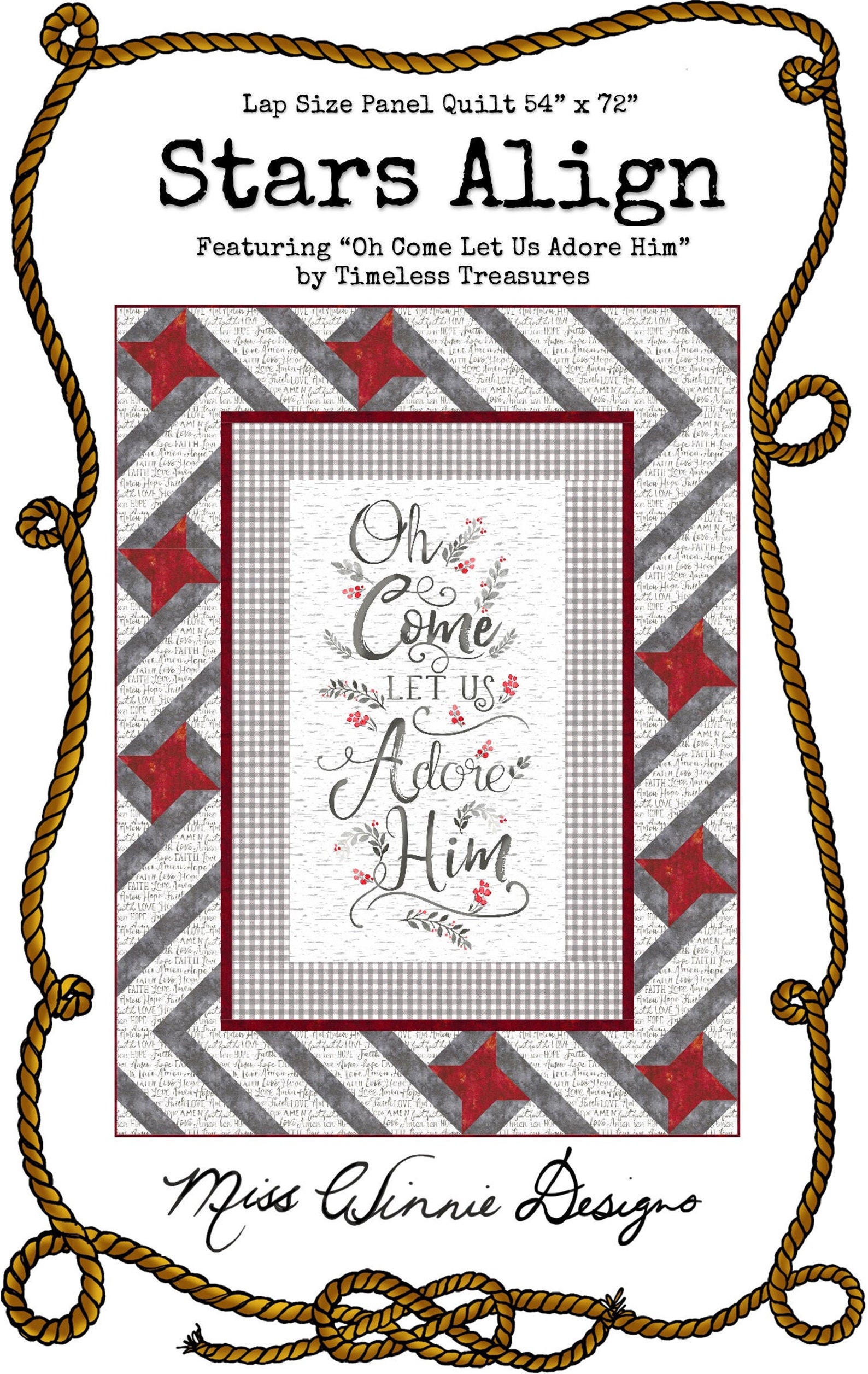 Stars Align Panel Quilt Pattern Download oh Come Let Us | Etsy