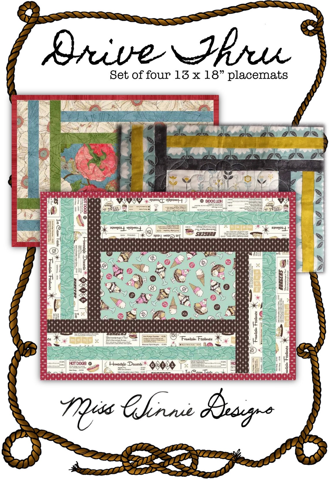 Drive Thru Placemat Quilt Pattern Download - Etsy