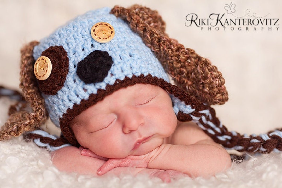 Baby Puppy Hat - Baby Boy Hat - Baby Girl Hat - Baby Dog Hat With ...