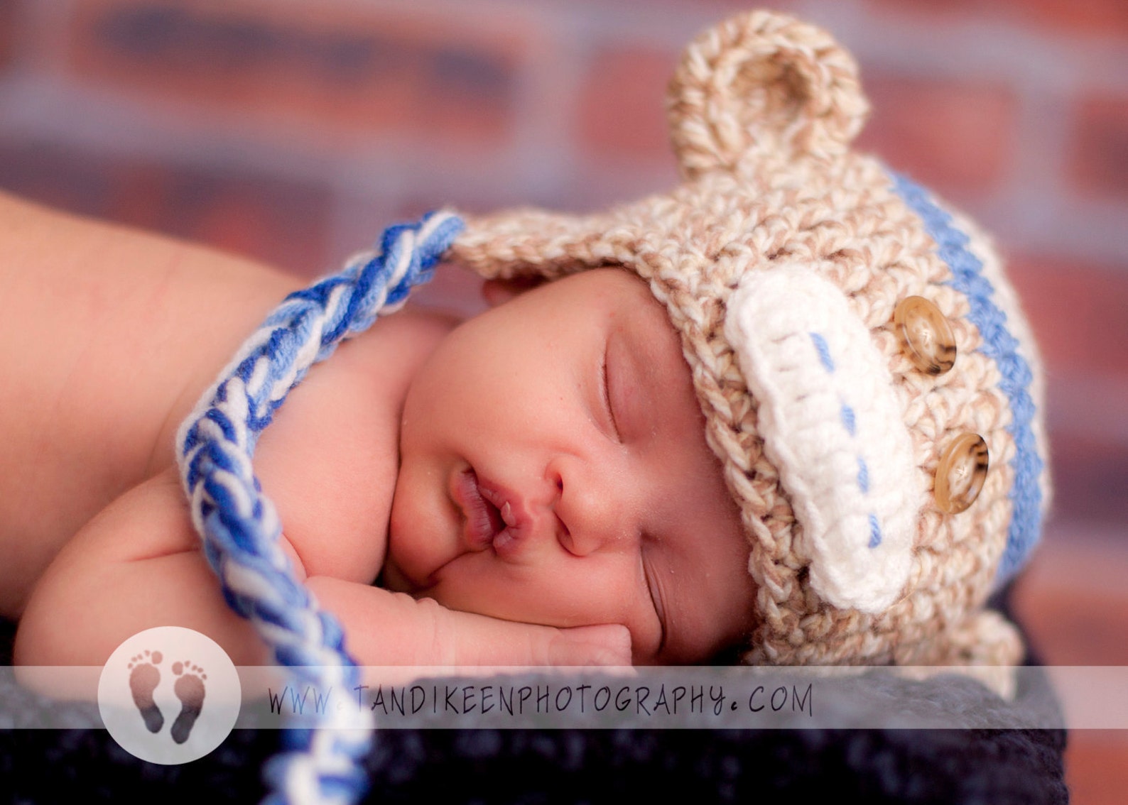 Baby Monkey Hat & Diaper Cover Earflaps. Ties Tail and | Etsy