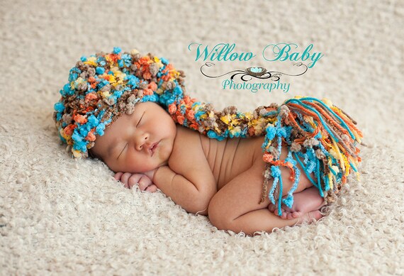 Baby Boy Hat Baby Hat Baby Stocking Hat Texuted Pom Pom Hat in Turqoise Cafe Orange and Yellow LOOK MORE COLORS Etsy UK