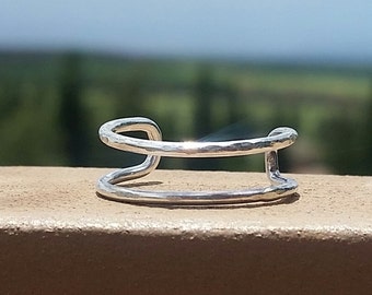 Silver Cuff Ring - Etsy