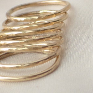 14K Gold Filled Stacking Rings - Etsy