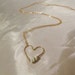 Hammered Heart Puka Shell Necklace. - Etsy