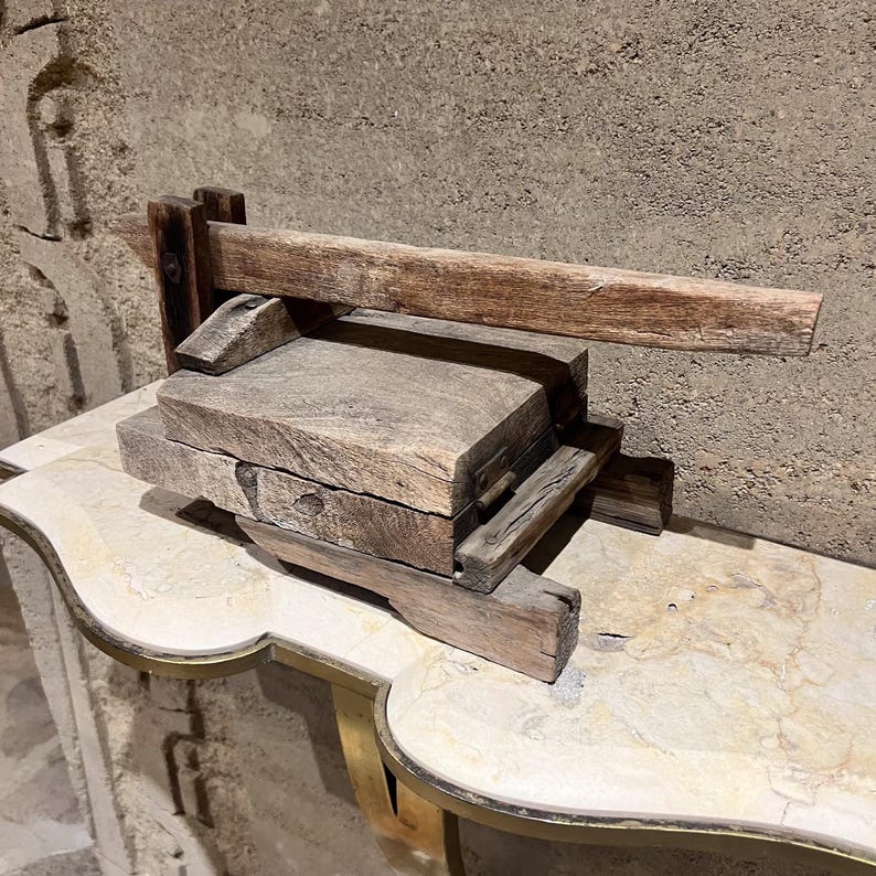 Farmhouse Rustic Primitive Tortilla Press Mesquite Wood - Etsy