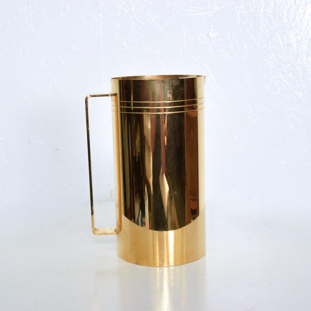 1960s Sleek Modernist Gold Pitcher 24k GP Tommi Parzinger Dorlyn ...