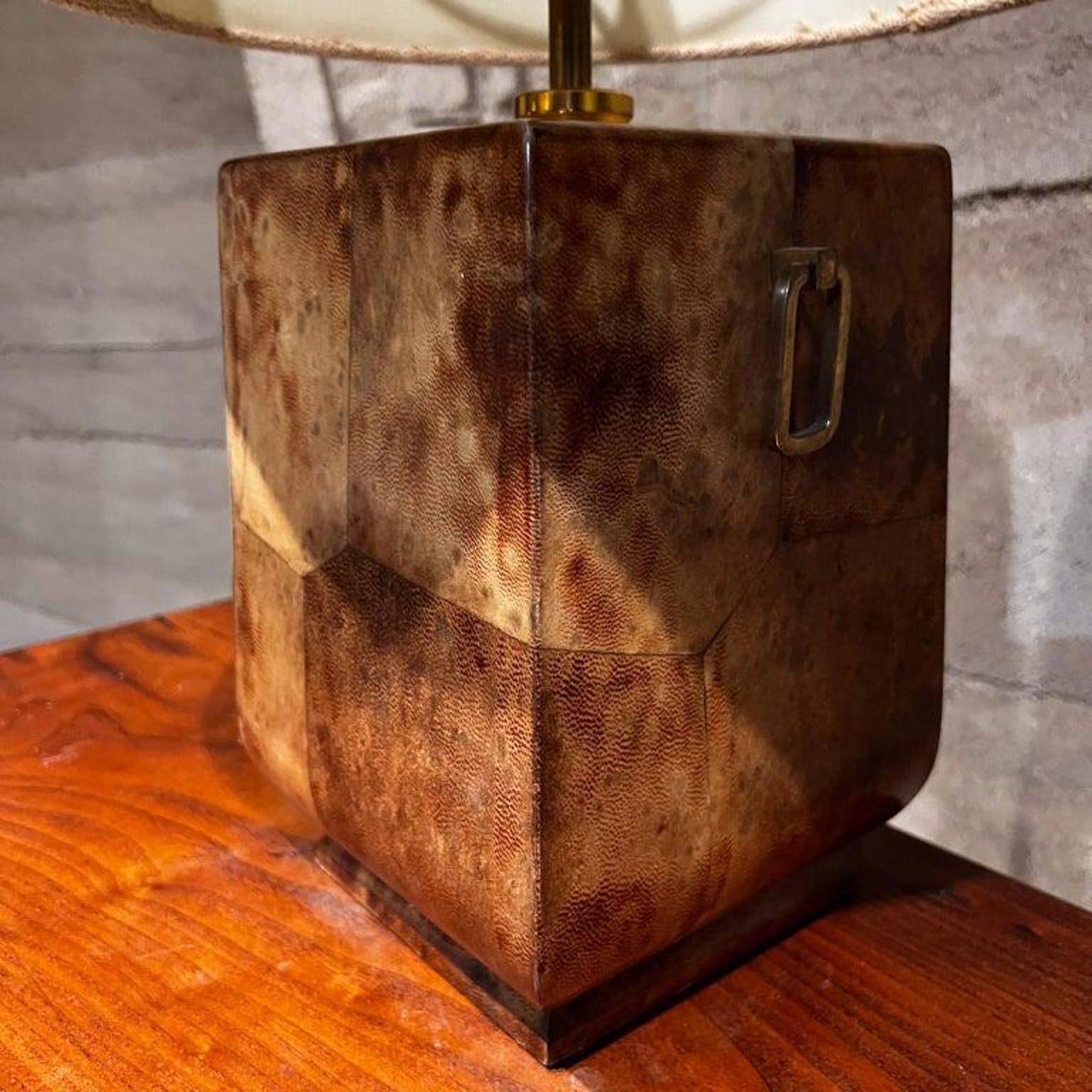 1960s Aldo Tura Lacquered Parchment Bronze Table Lamp Italy - Etsy