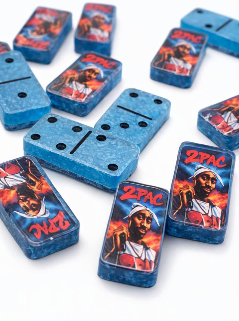 2pac Resin Domino Set – Handmade Hip Hop Art Game - Etsy