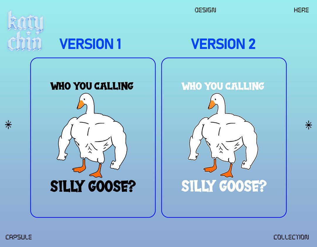 Who You Calling Silly Goose PNG, Funny Muscle Goose Meme, Sarcastic ...