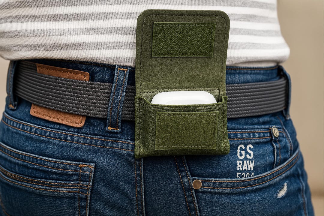Tactical Earbuds Belt Case Pouch, Compatible With Airpods/jabra Elite ...