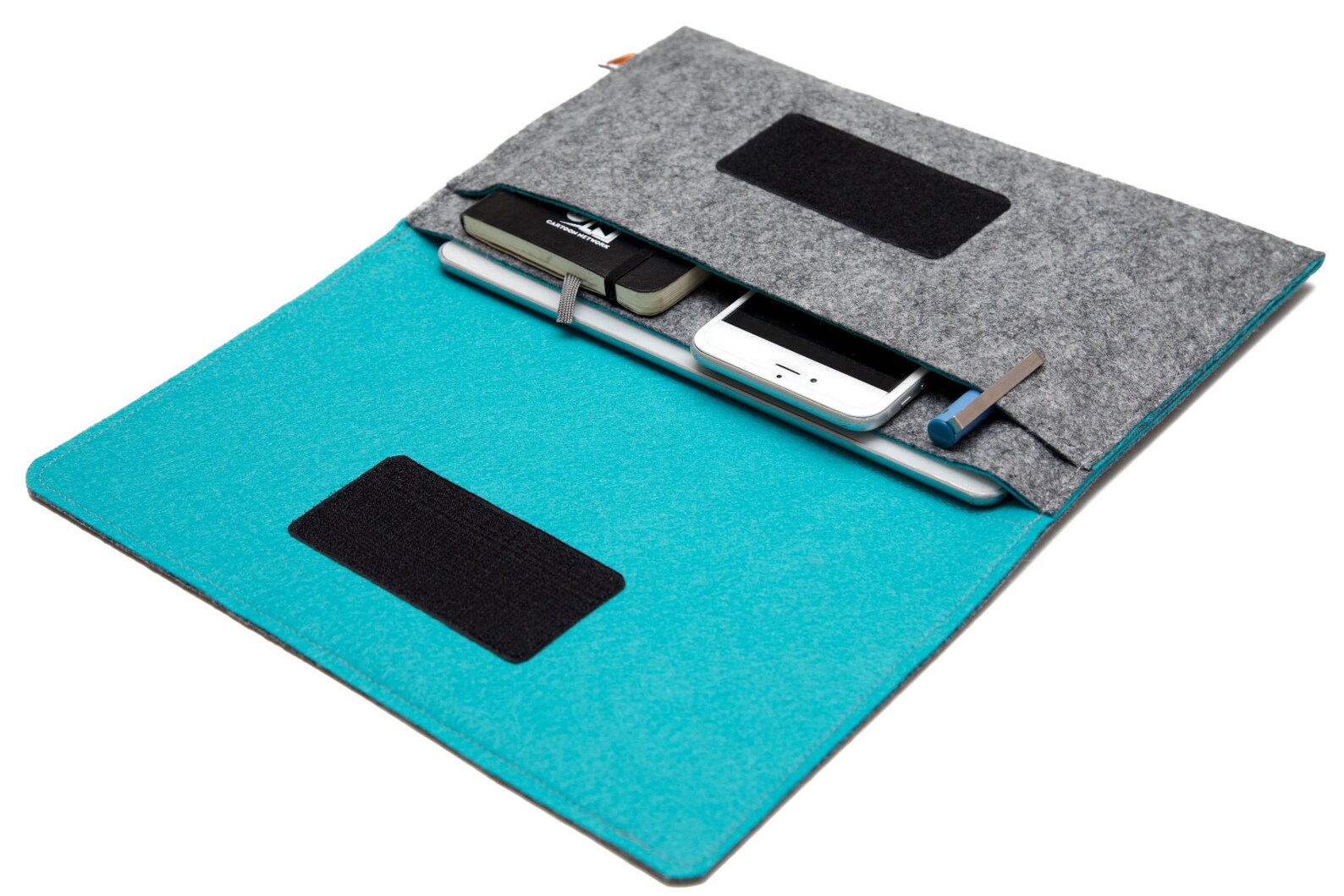 Grey & Turquoise Felt Case for Ipad Pro 11-inch/12.9-inch - Etsy
