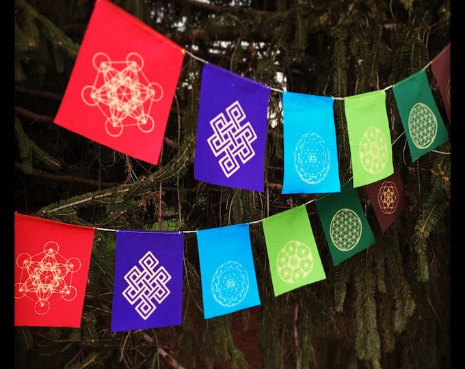 Sacred Geometry Prayer Flags - Etsy