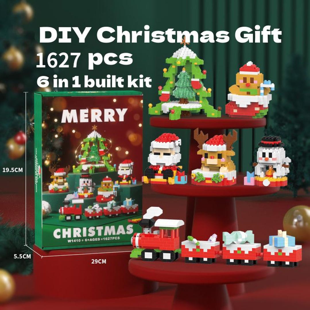 DIY Christmas Building Blocks, Christmas Tree,holiday Mini Bricks ...